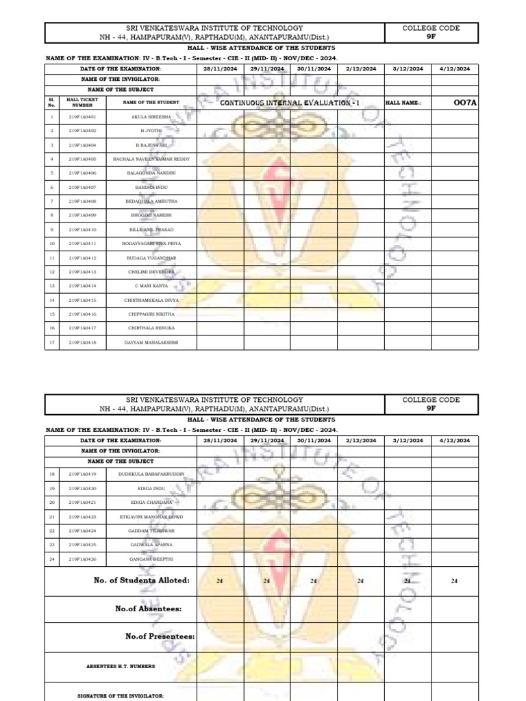Attd. Sheet | PDF
