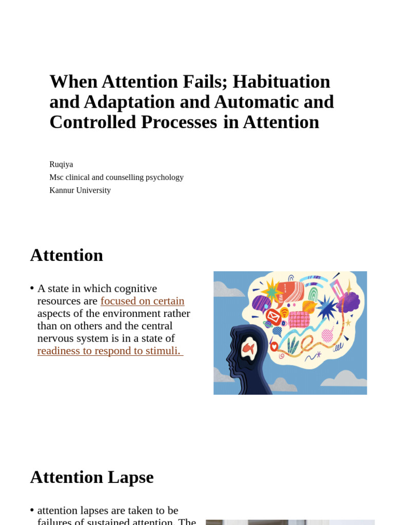 Attention - Cognitive Psy | PDF | Attention | Stress (Biology)