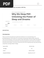 Why We Sleep - Matthew Walker | PDF | Sleep | Sleep Deprivation