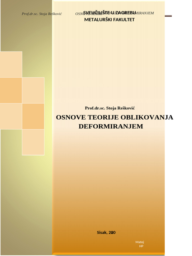 Osnove Teorije Oblikovanja Deformiranjem (1) Word | PDF