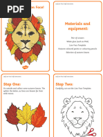 Leaf Lion Craft Template | PDF