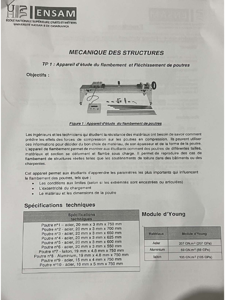 Fascicule Mécanique de Structure | PDF