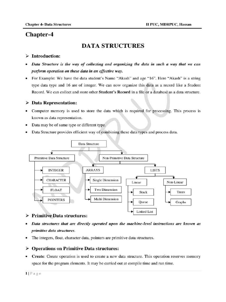 Chapter 4 Data Structure | PDF