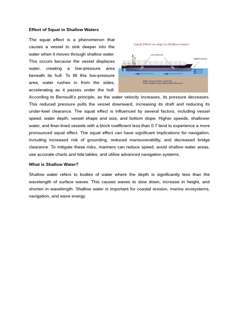 Effect of Squat in Shallow Waters | PDF | Applied And Interdisciplinary ...