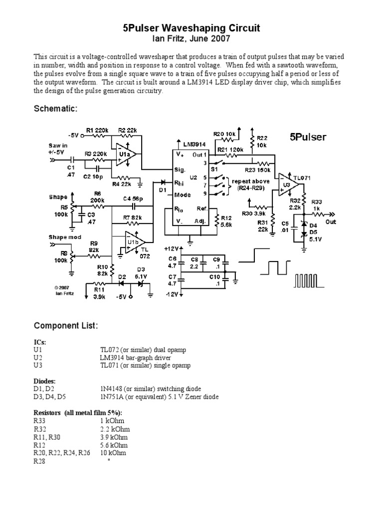 Voltage-Controlled Waveshaper Circuit | PDF | Electronic Circuits ...