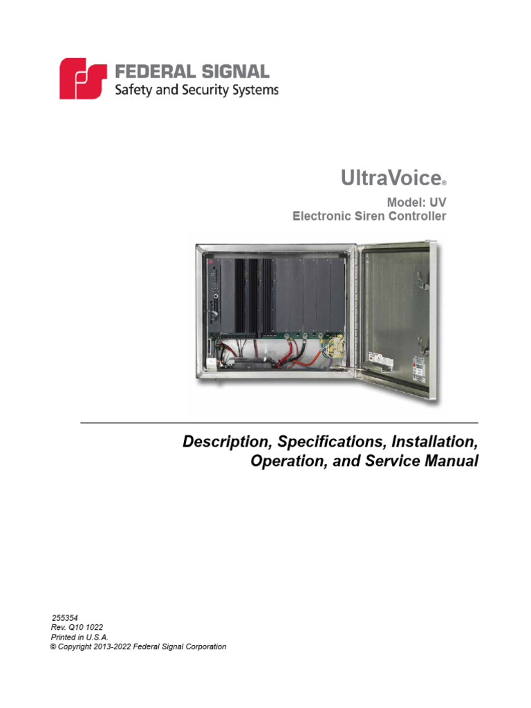 UltraVoice UV Controller Manual - 255354 - 1 | PDF | Loudspeaker | Noise