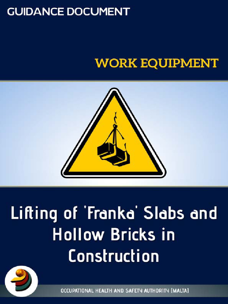 Lifting of Franka Slabs and Hollow Bricks-Compressed | PDF | Crane (Machine) | Occupational ...