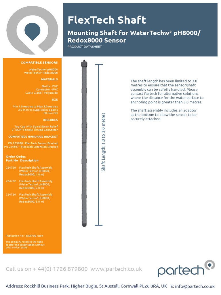 FlexTech Shaft for WaterTech Sensors | PDF | Electrical Components ...