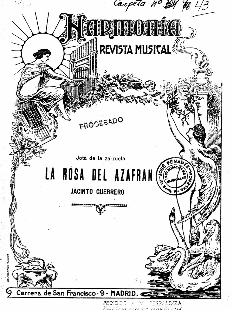 La Rosa Del Azafran (Jota de La Zarzuela) | PDF