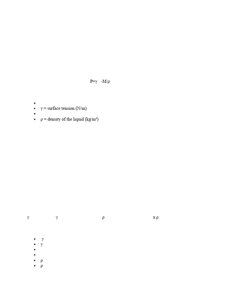 Introduction To Parachor | PDF | Surface Tension | Mole (Unit)