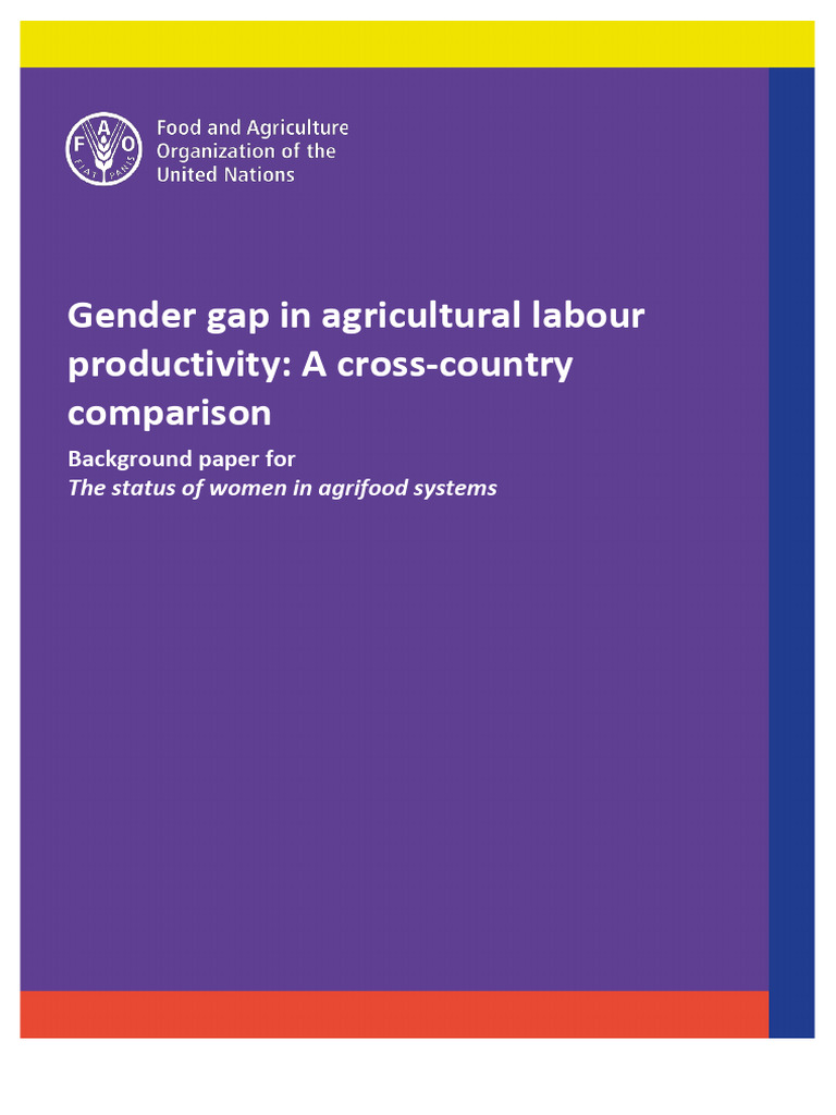 Gender Gap in Agricultural Labour Productivity | PDF | Labour Economics | Gender Pay Gap