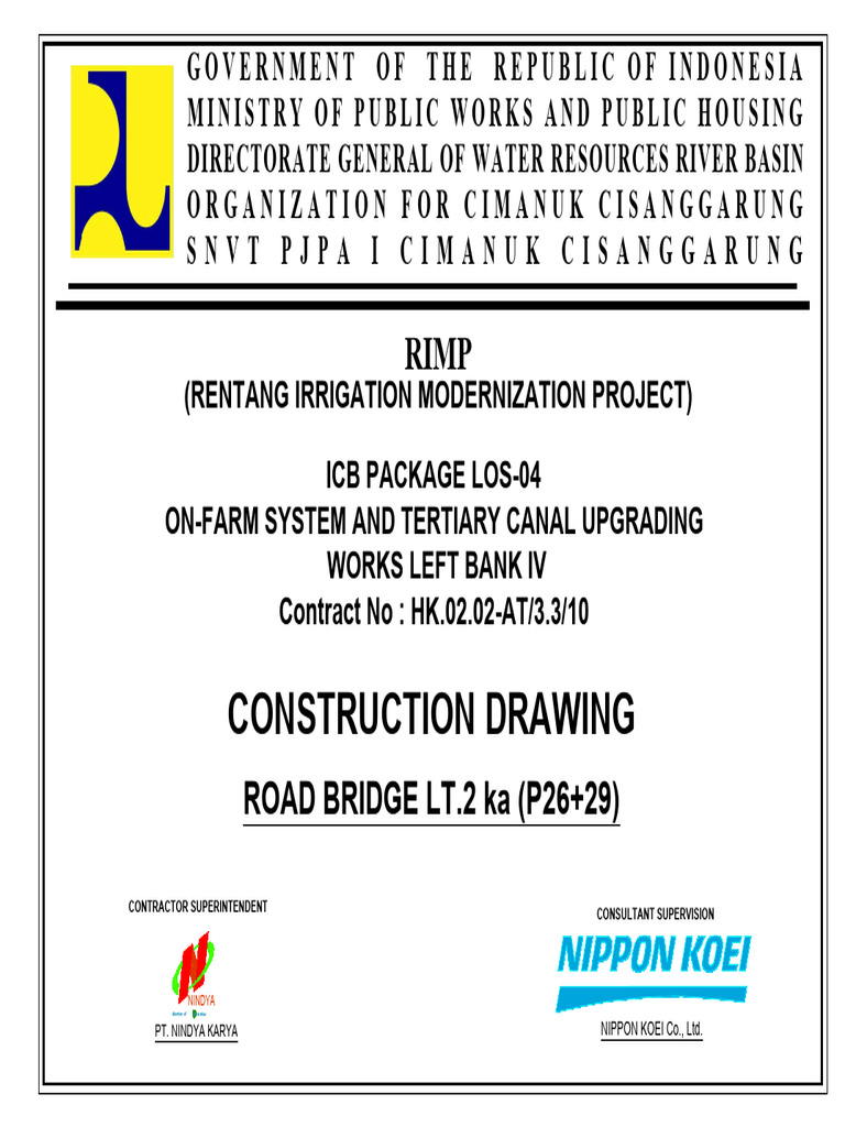 Road Bridge Construction Drawing P26+29 | PDF | Earth Sciences | Water And The Environment