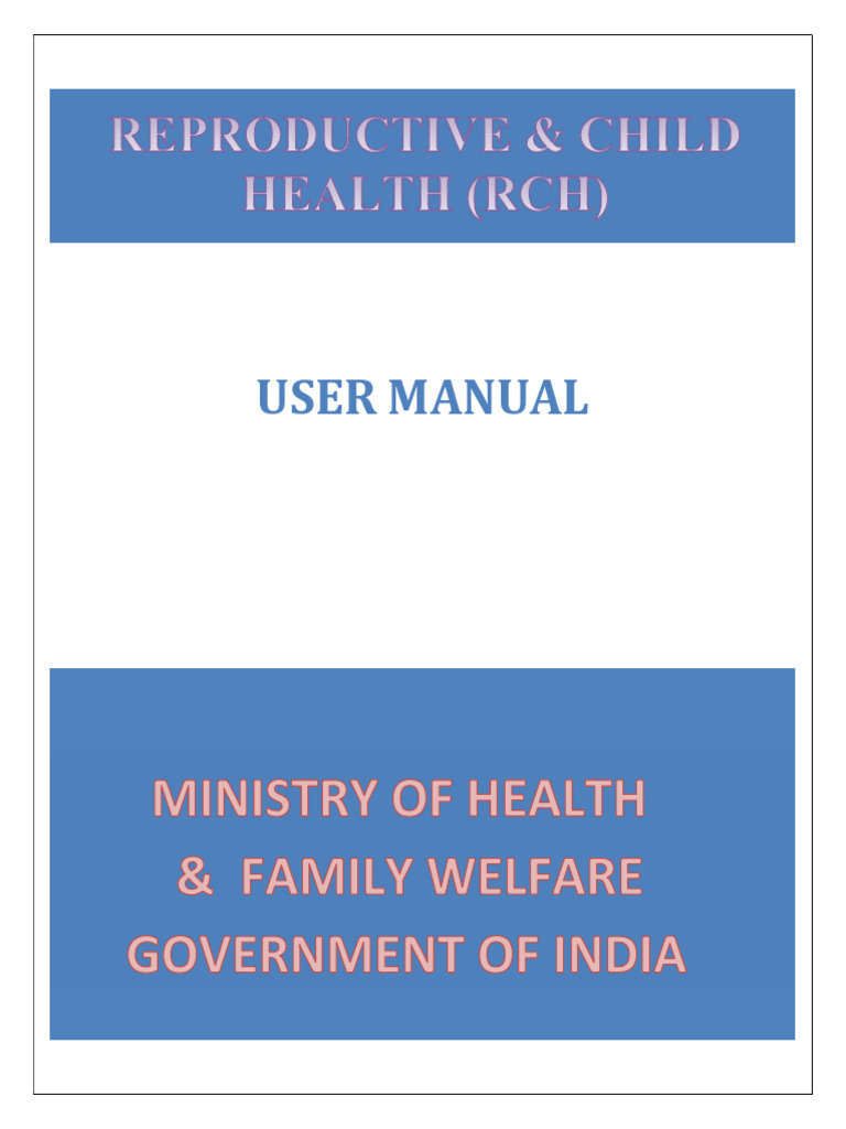 RCH Portal User Guide | PDF | Childbirth | Pregnancy