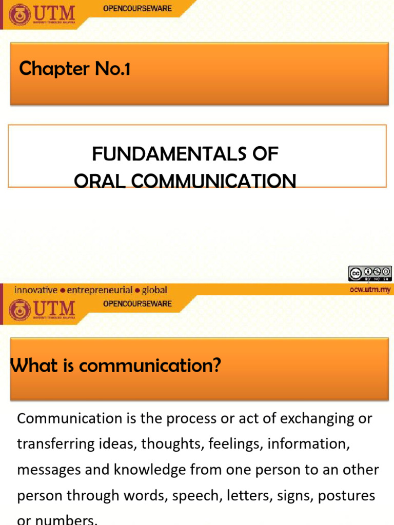 Ch#1. Fundamentals - of - Oral - Communication - Revised | PDF | Communication | Nonverbal ...
