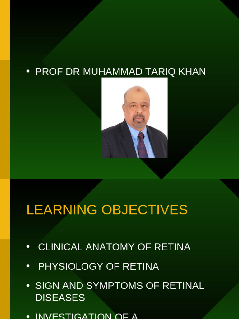 Retina Lecture 1 NEW | PDF | Retina | Glaucoma