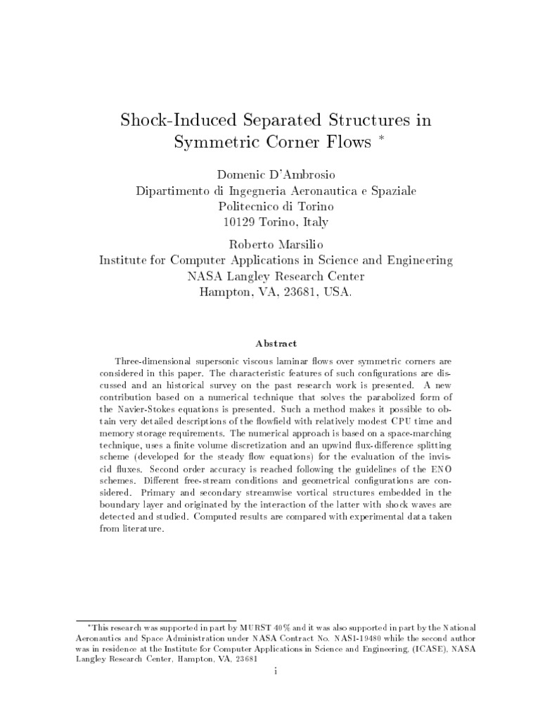 Domenic D'Ambrosio and Roberto Marsilio - Shock-Induced Separated ... Domenic D'Ambrosio and Roberto Marsilio - Shock-Induced Separated ...