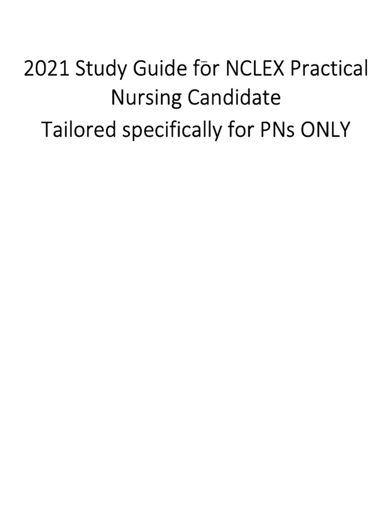 Study Guide For NCLEX PN | PDF | Foods | Chronic Kidney Disease