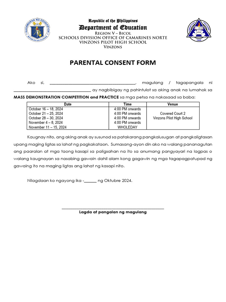 Parents Consent | PDF