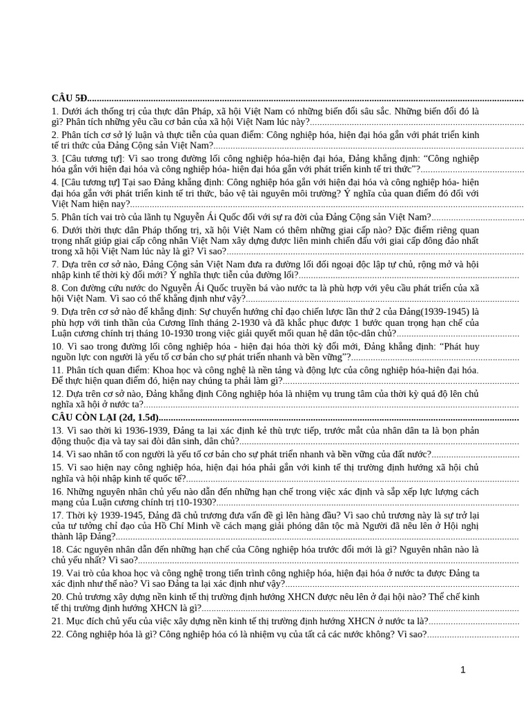 Câu hỏi LSD | PDF