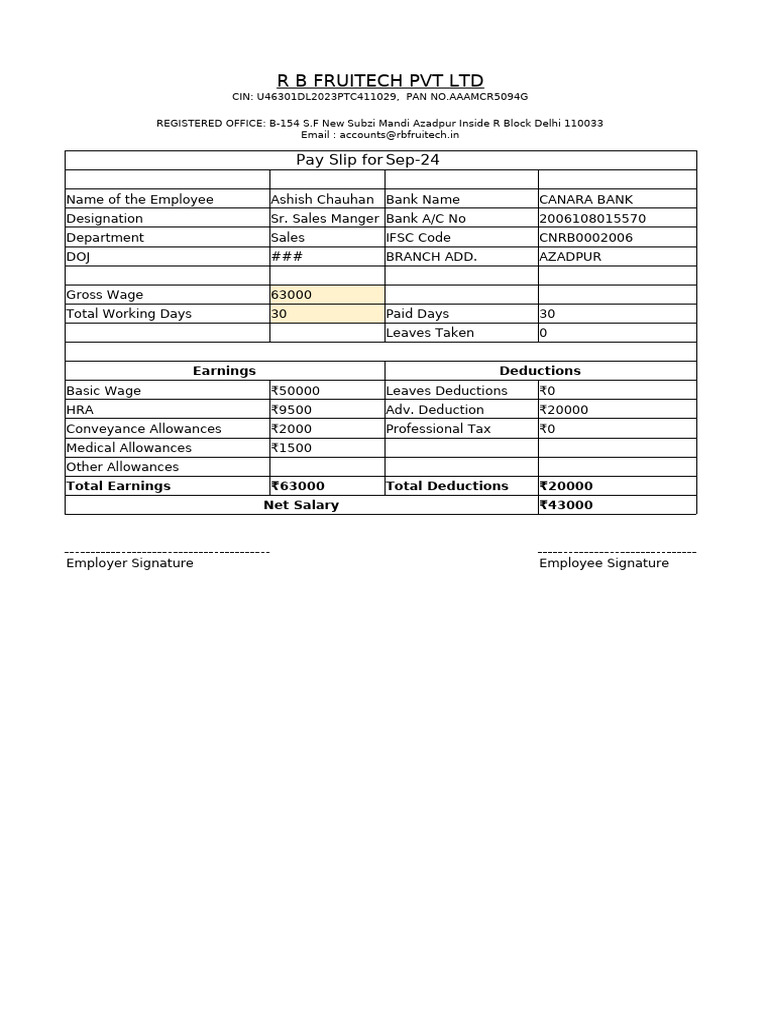 Salary Slip | PDF