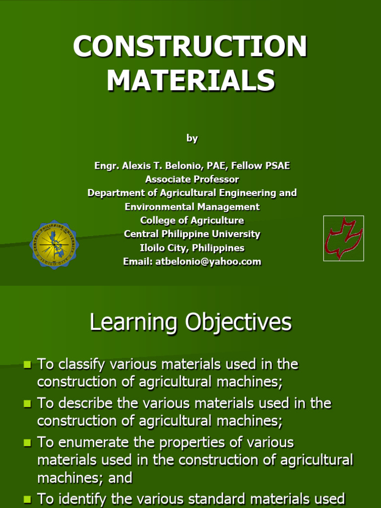 Chapter 03 - Construction Materials | PDF | Steel | Screw