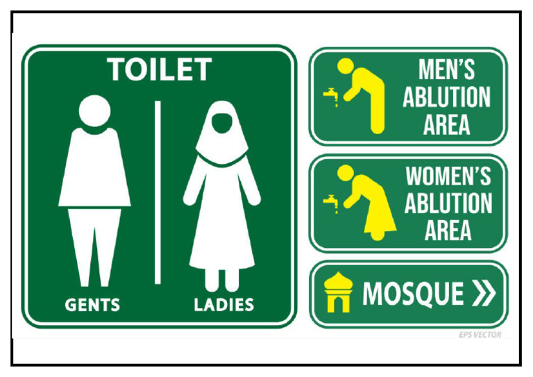 A3 - Gents Ladies Ablution Masjid Sign | PDF
