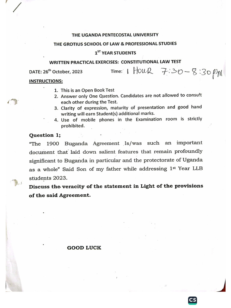 LLB 1 Past Papers | PDF