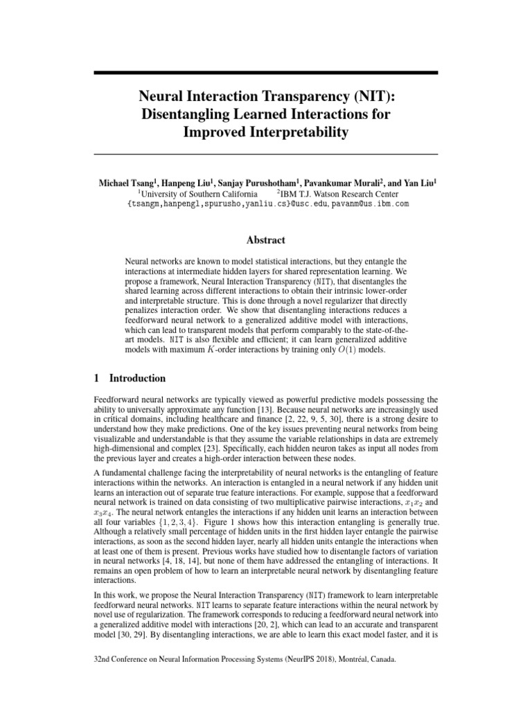 Neural Interaction Transparency (NIT) | PDF | Artificial Neural Network | Receiver Operating ...