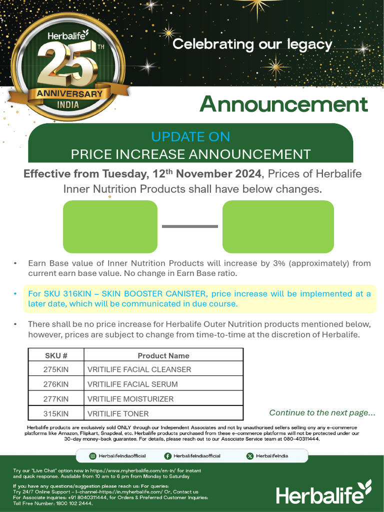 Price Increase Announcement Update - Updated Flyer | PDF