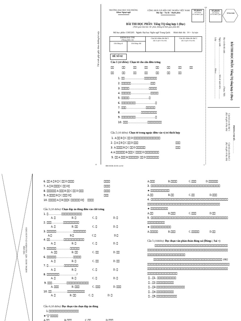Tieng TQ 1 (Doc) DE 02 | PDF