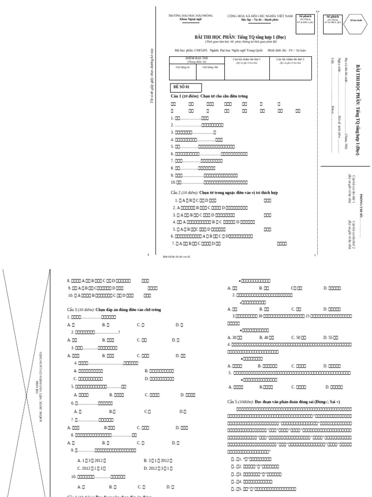 Tieng TQ 1 (Doc) DE 01 | PDF