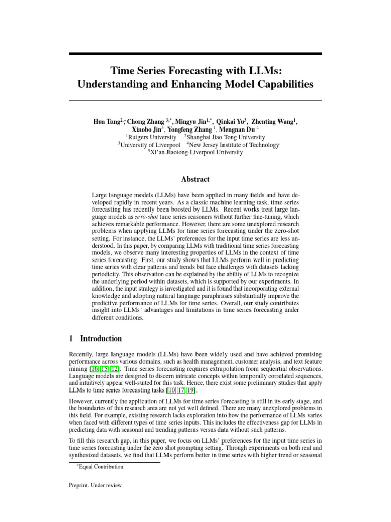 Time Series Forecasting With Llms Pdf Time Series Forecasting