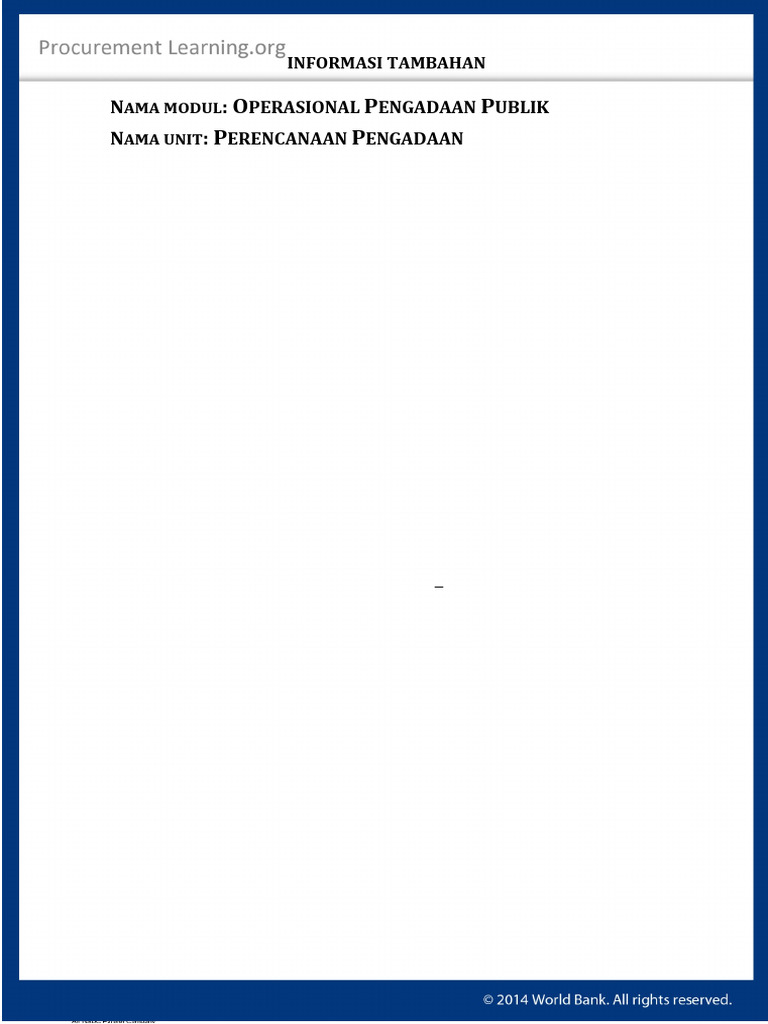 Modul 3 - Referensi - 8 - Menyusun Rencana Pengadaan Organisasi v0.1 CPPP | PDF