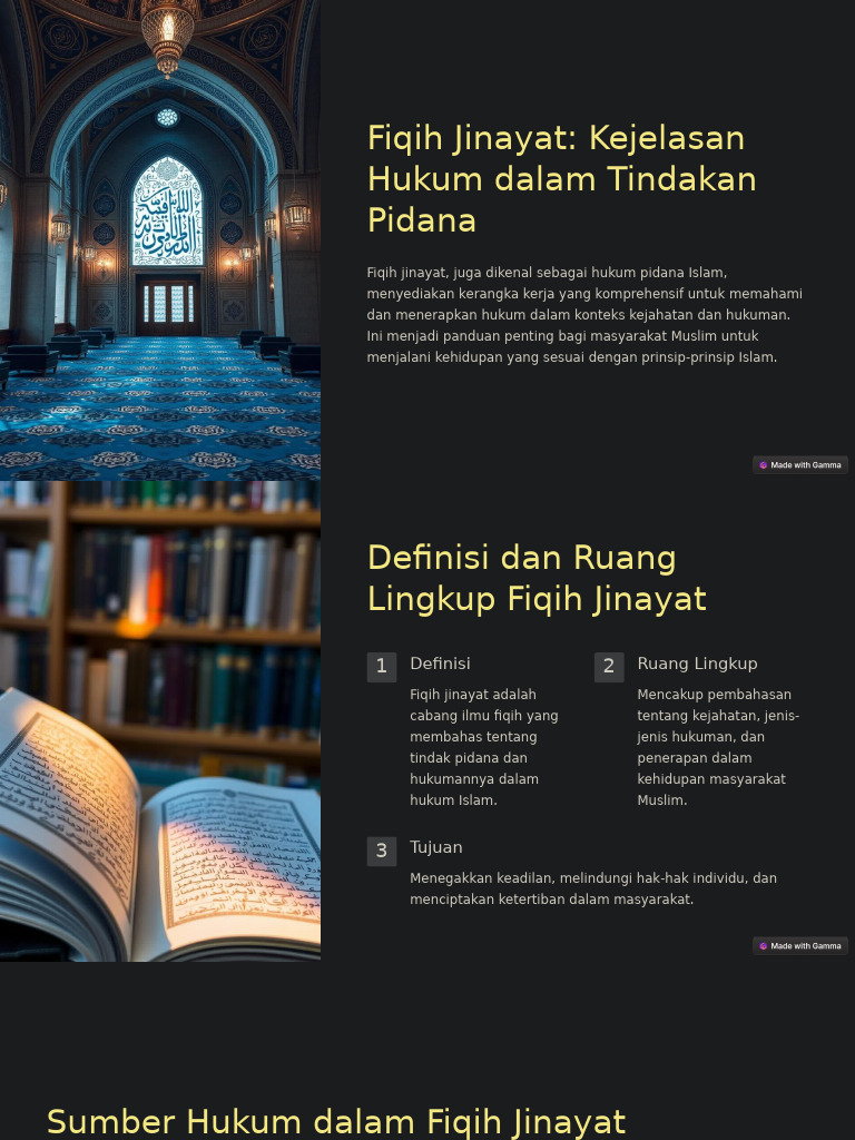 Fiqih Jinayat Kejelasan Hukum Dalam Tindakan Pidana | PDF