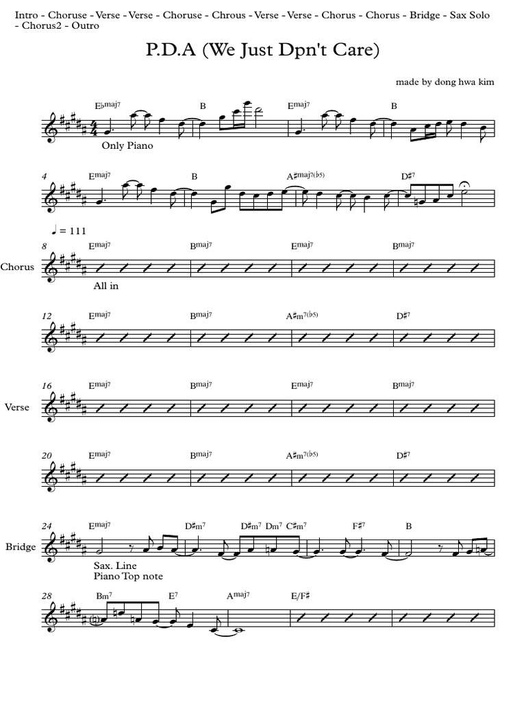 P.D.A (We Just DPN'T Care) | PDF