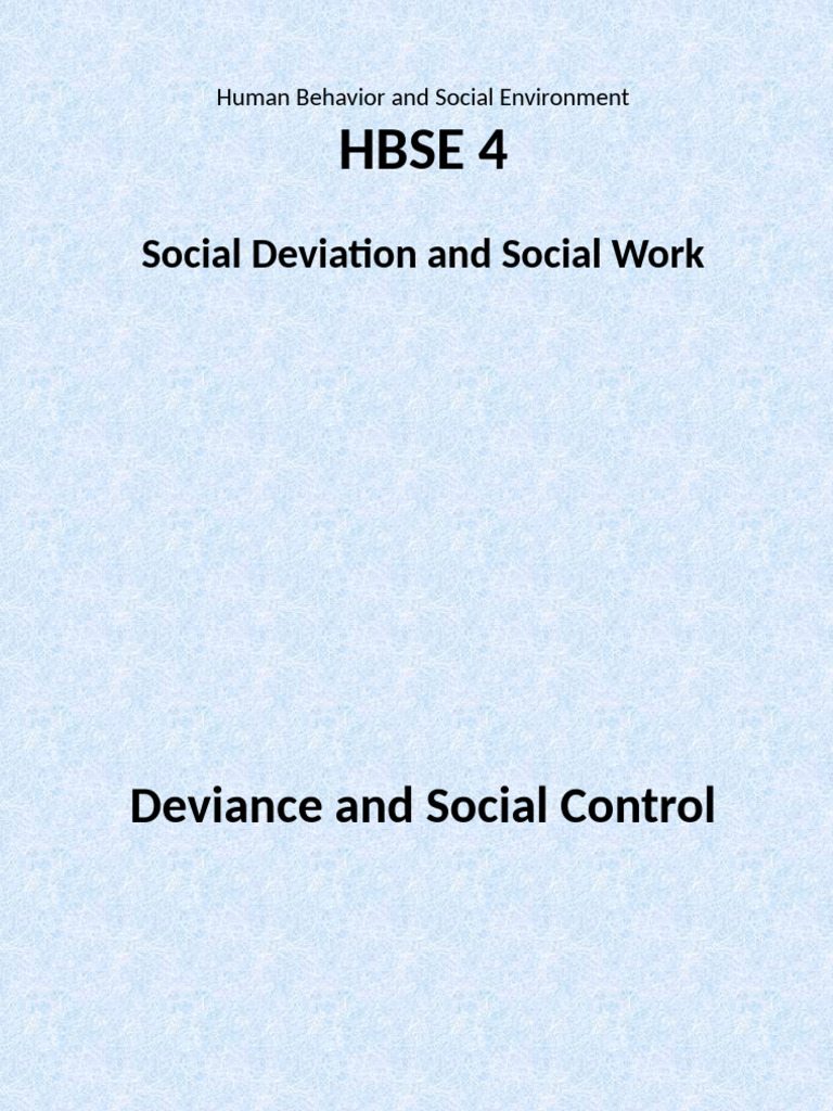 Human Behavior and Social Environment HBSE 4 | PDF | Deviance (Sociology) | Id