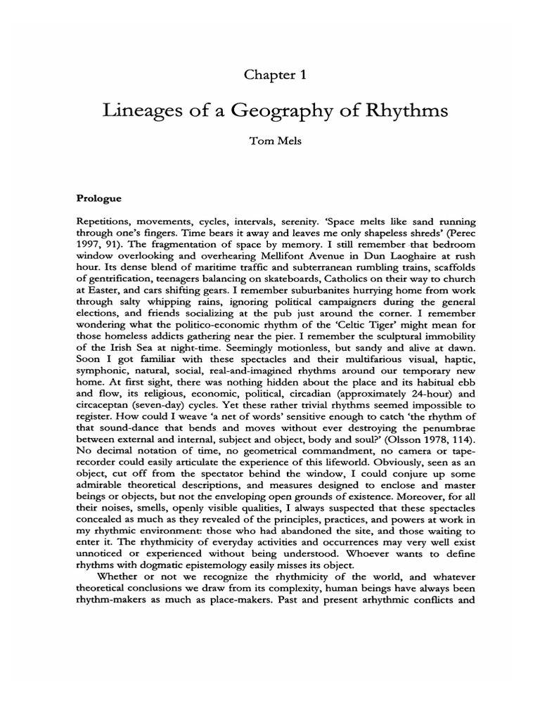 Reanimating Places A Geography of Rhythms - (PART I INTRODUCTION) | PDF ...