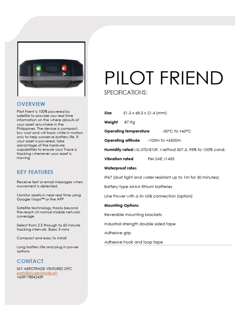 Pilot Friend Brochure | PDF