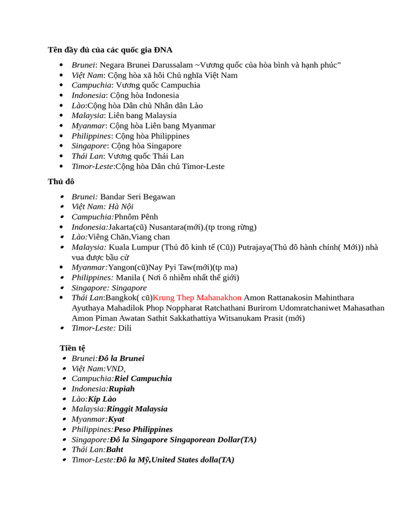 KT, VH, XH Asean | PDF