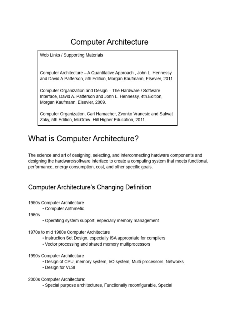 Computer Architecture 1 Pdf Central Processing Unit Integrated