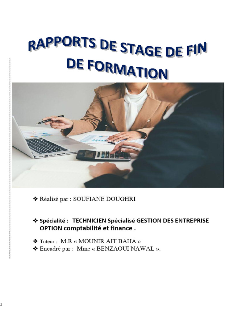 Rapport de Stage en Comptabilité et Finance | PDF | Impôts | Comptabilité