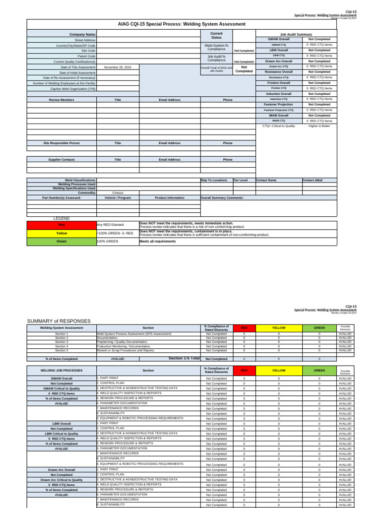 CQI-15 Welding SystemAssessment 2nd Edition DL Final | PDF | Welding | Construction