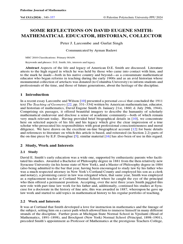 PJM 13 (1) 2024 340 To 357 | PDF | Mathematics | Curriculum