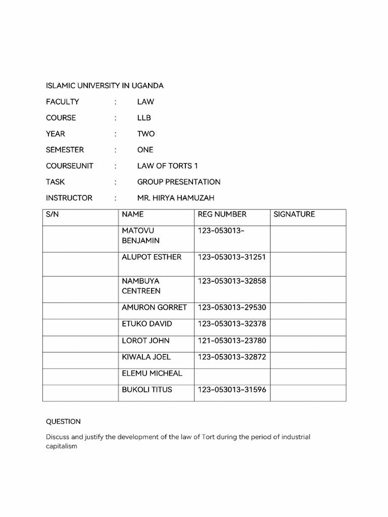 Tort 1 Presentation | PDF