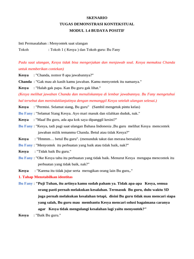 Kasus 1 Siswa Mencontek | PDF