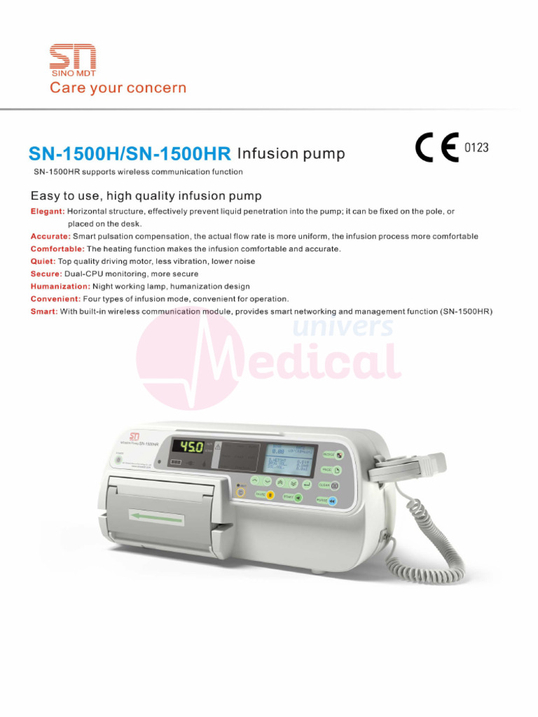 Pompe À Perfusion SN-1500H | PDF