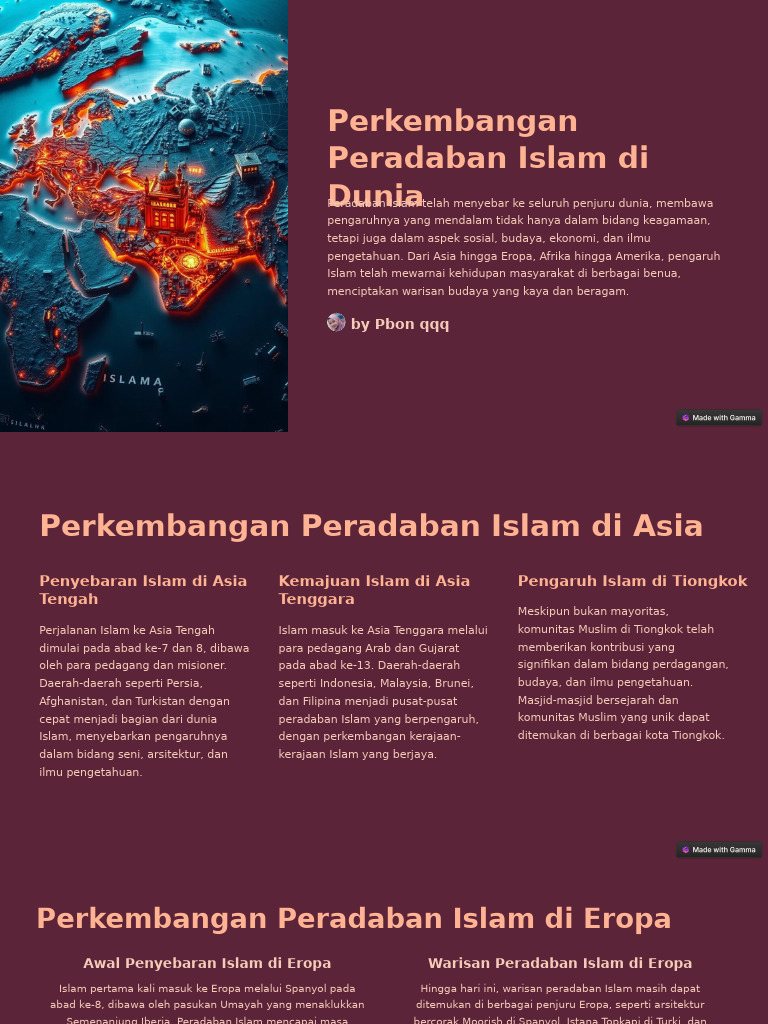 Perkembangan Peradaban Islam Di Dunia | PDF