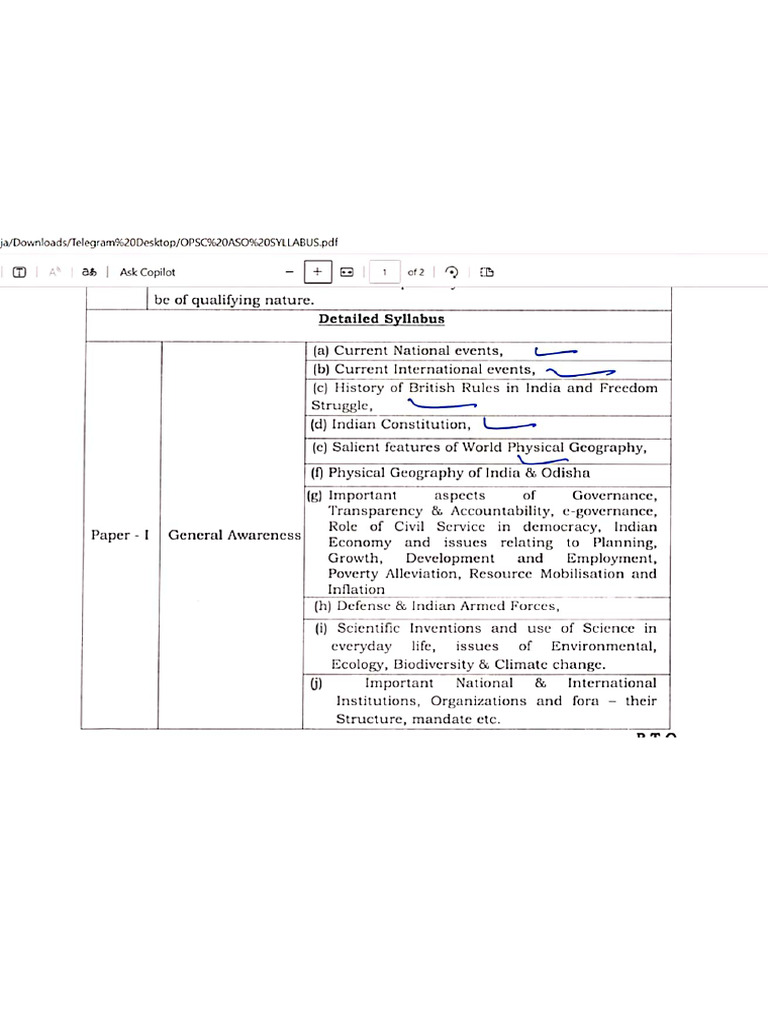 ASO Syllabus 1 | PDF