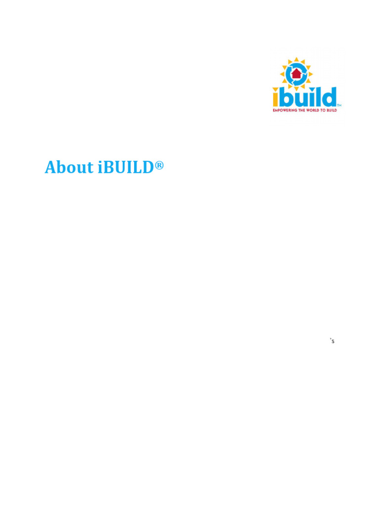 About iBUILD | PDF | Supply Chain | Chief Financial Officer