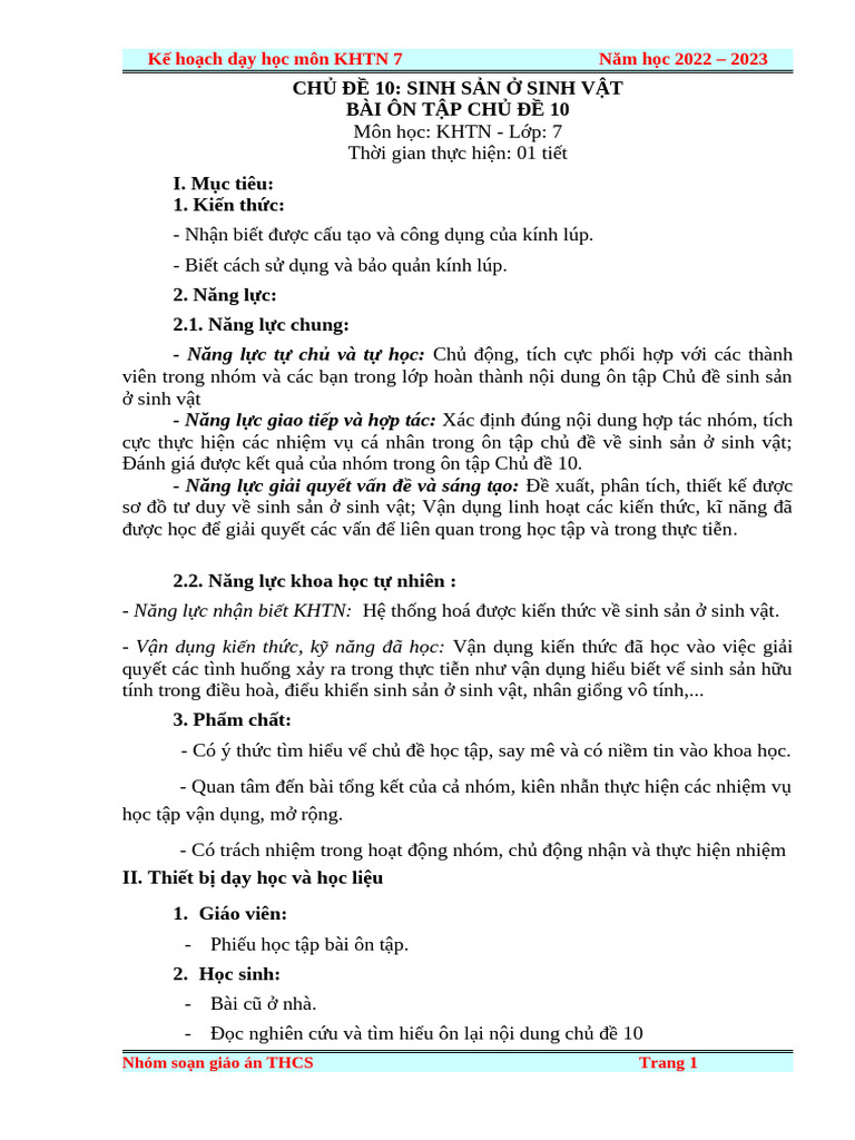 ÔN TẬP CHỦ ĐỀ 10 CTST | PDF